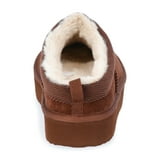 Joyspun Women's Ultra Short Faux Suede Platform Clog Slippers - Walmart.com