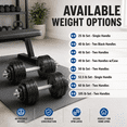 Adjustable Dumbbell Weight Set,Cast Iron Weight Plates with Threaded ...