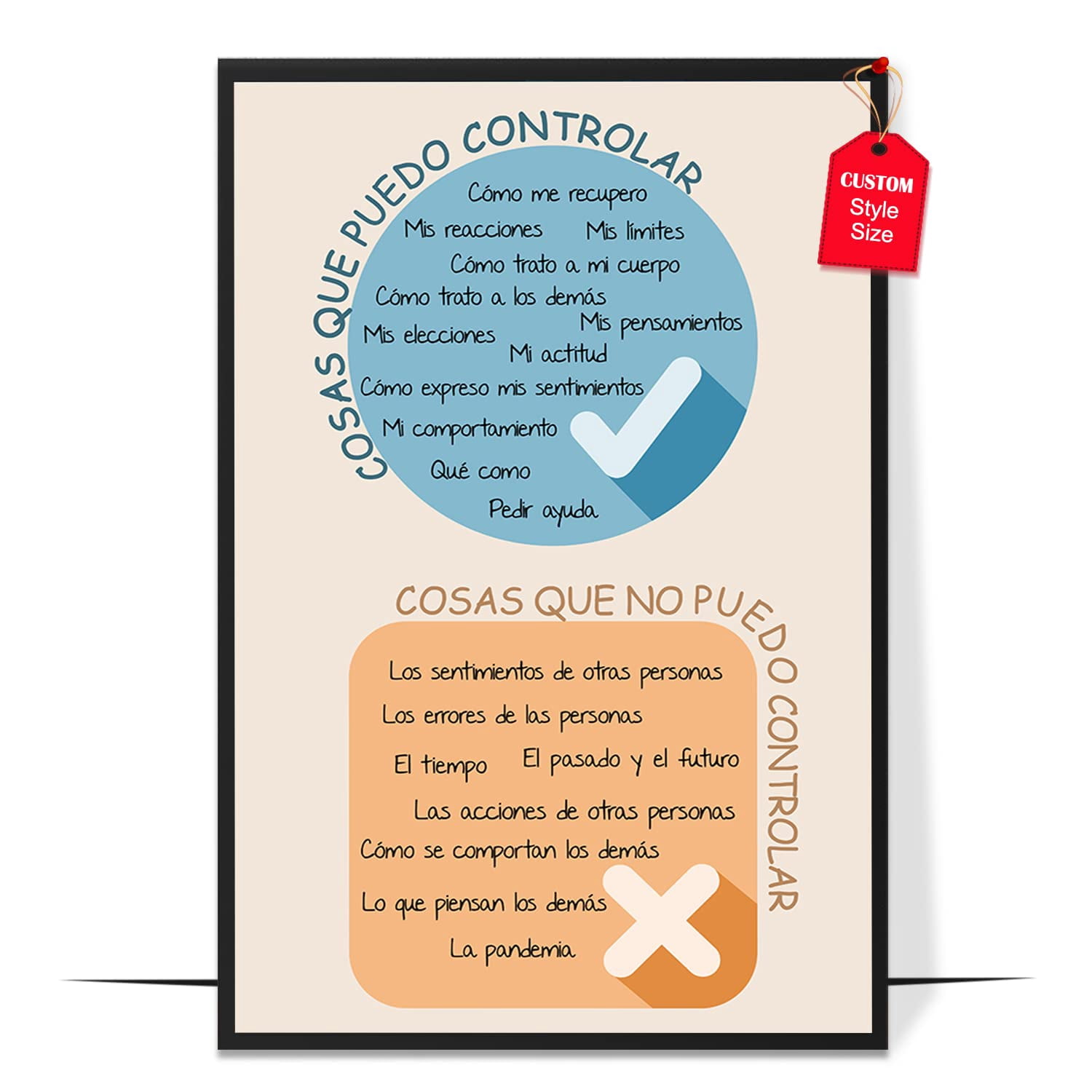 LOLUIS Spanish Circle of Control Poster, Spanish School Counselor ...