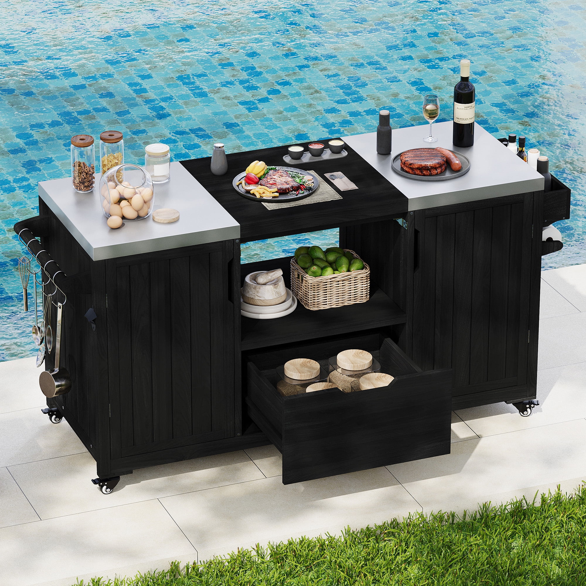 Click here for Euroco Outdoor Kitchen Island For Big Green Egg Gr... prices