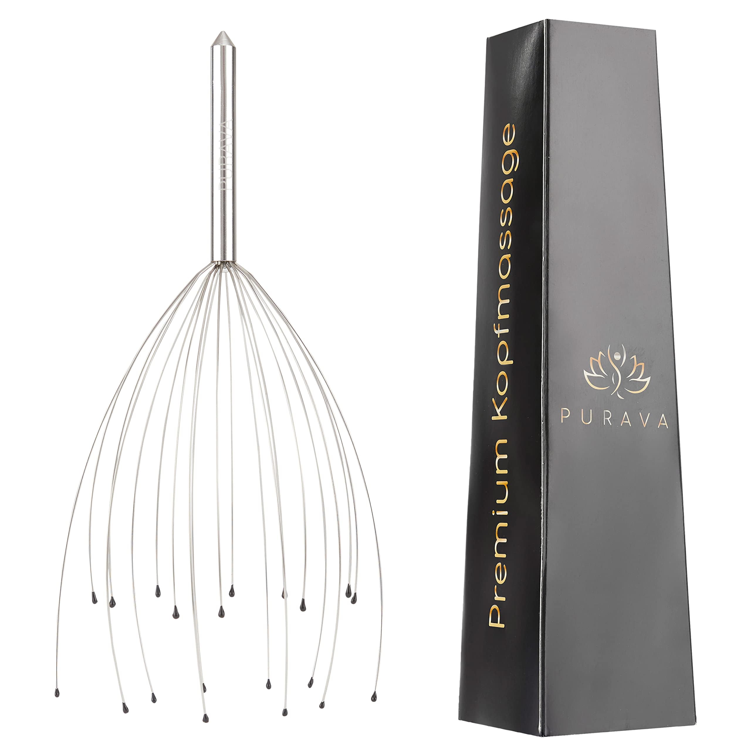 PURAVA (Original) Head Massager with Improved Design - Head Scratcher ...