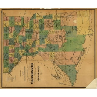 24x33in Large Detailed Tourist Map of Vermont with cities and towns ...