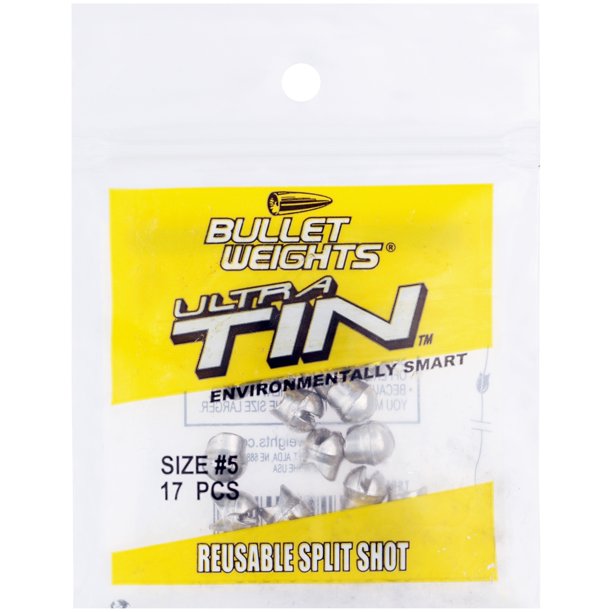 Bullet Weights® Ultra Tin™ Split Shot #5, 17 Pieces - Walmart.com - Walmart.com