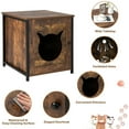 Cat Litter Box Enclosure with Door and Ventilated Hole-Brown，Warm Feral ...