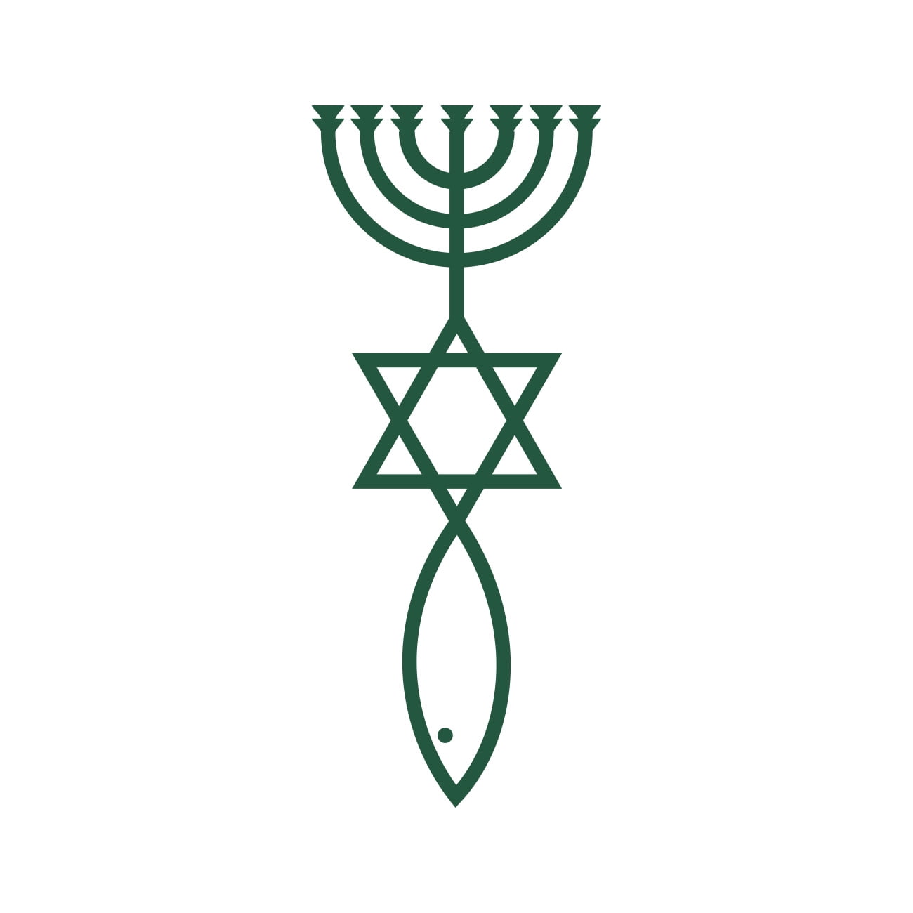 Messianic Jewish Religion Symbol Sticker Decal Die Cut - Self Adhesive ...