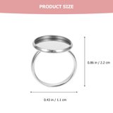 HOMEMAXS 20Pcs Adjustable Stainless Steel Ring Base for Jewelry Making ...