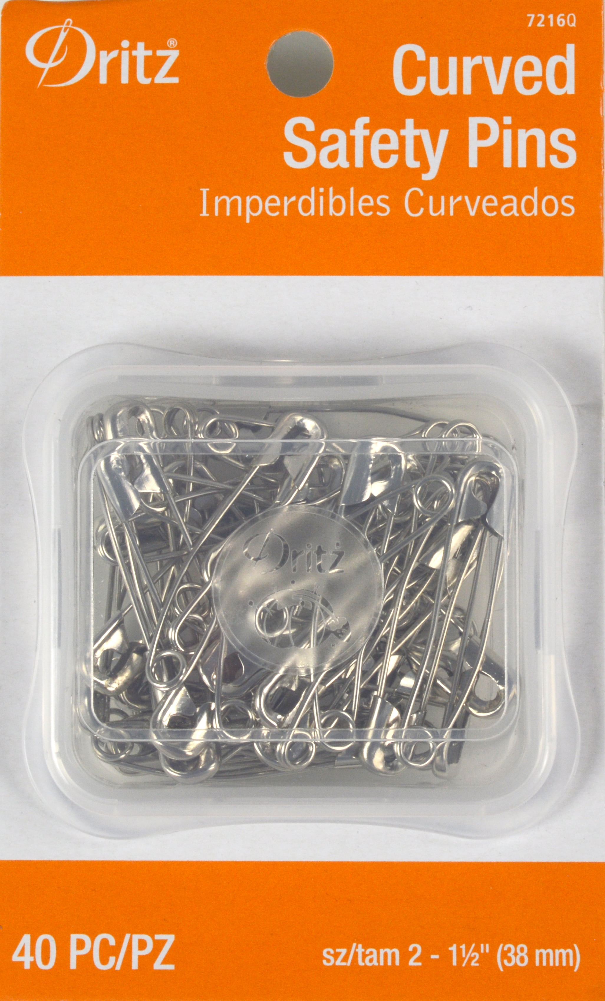 Dritz Curved Safety Pins, 40 Count - Walmart.com