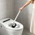 Angled Toilet Brush Long Handle Bathroom Bowl Cleaner for Deep Cleaning ...