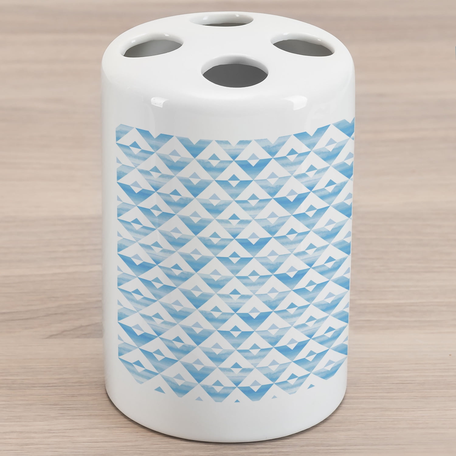 Modern Ceramic Toothbrush Holder, Geometric Contemporary Shapes ...