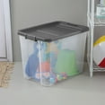 Sterilite 108 Qt. Stacker Box Plastic, Flat Gray - Walmart.com