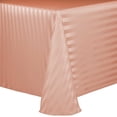 3 Pack Satin Stripe 70 x 104 Inch Oval Tablecloths, Emerald Green ...