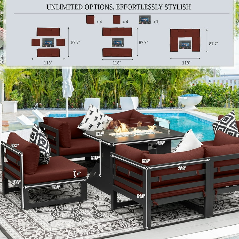 Patio Furniture Layout Dimensions