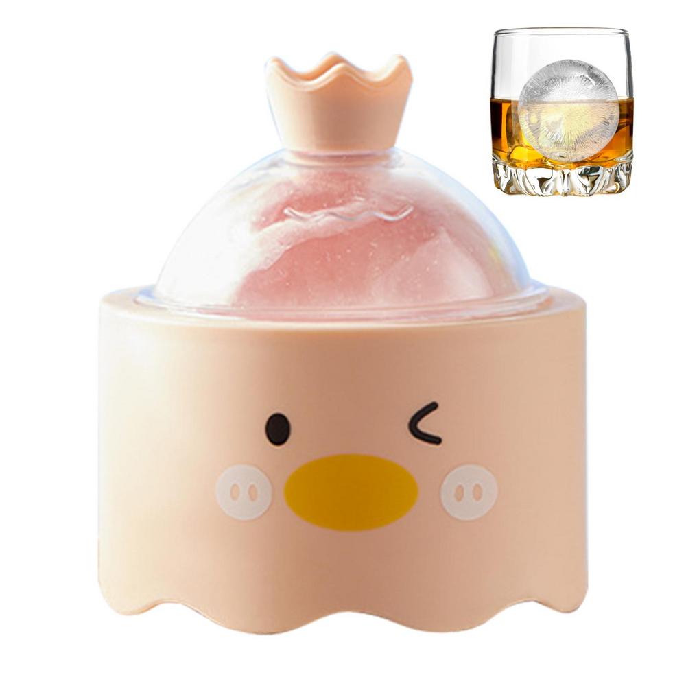 Tohuu Round Ice Cube Mold Cute Duck Shape Round Ball Silicone Ice Molds ...