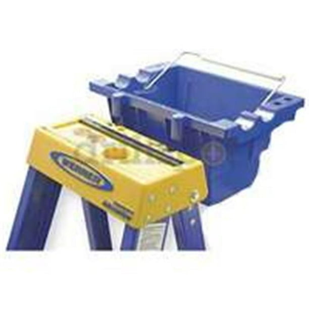 WERNER AC50-JB-3 Lock-in, Stepladder Job Bucket, Plastic, Blue ...