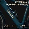 ESKUTE Netuno 27.5" Electric Bike, 48V 500W Bafang Motor, 48V 15Ah ...