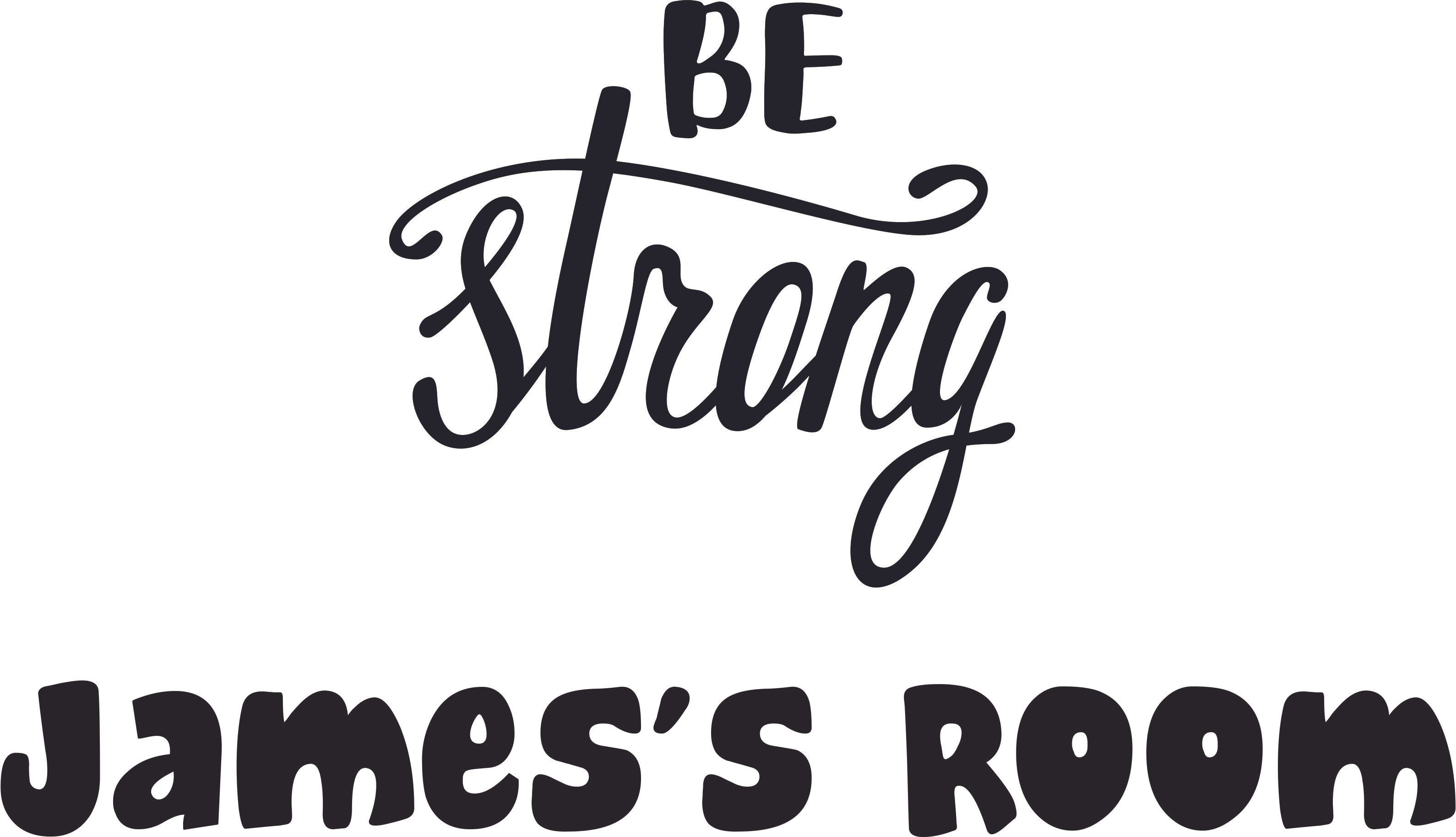 Be Strong Art Life Motivation Quotes Customized Wall Decal - Custom ...