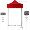 American Phoenix 5x5 Red Pop Up Canopy Tent, Portable Commercial Fair ...