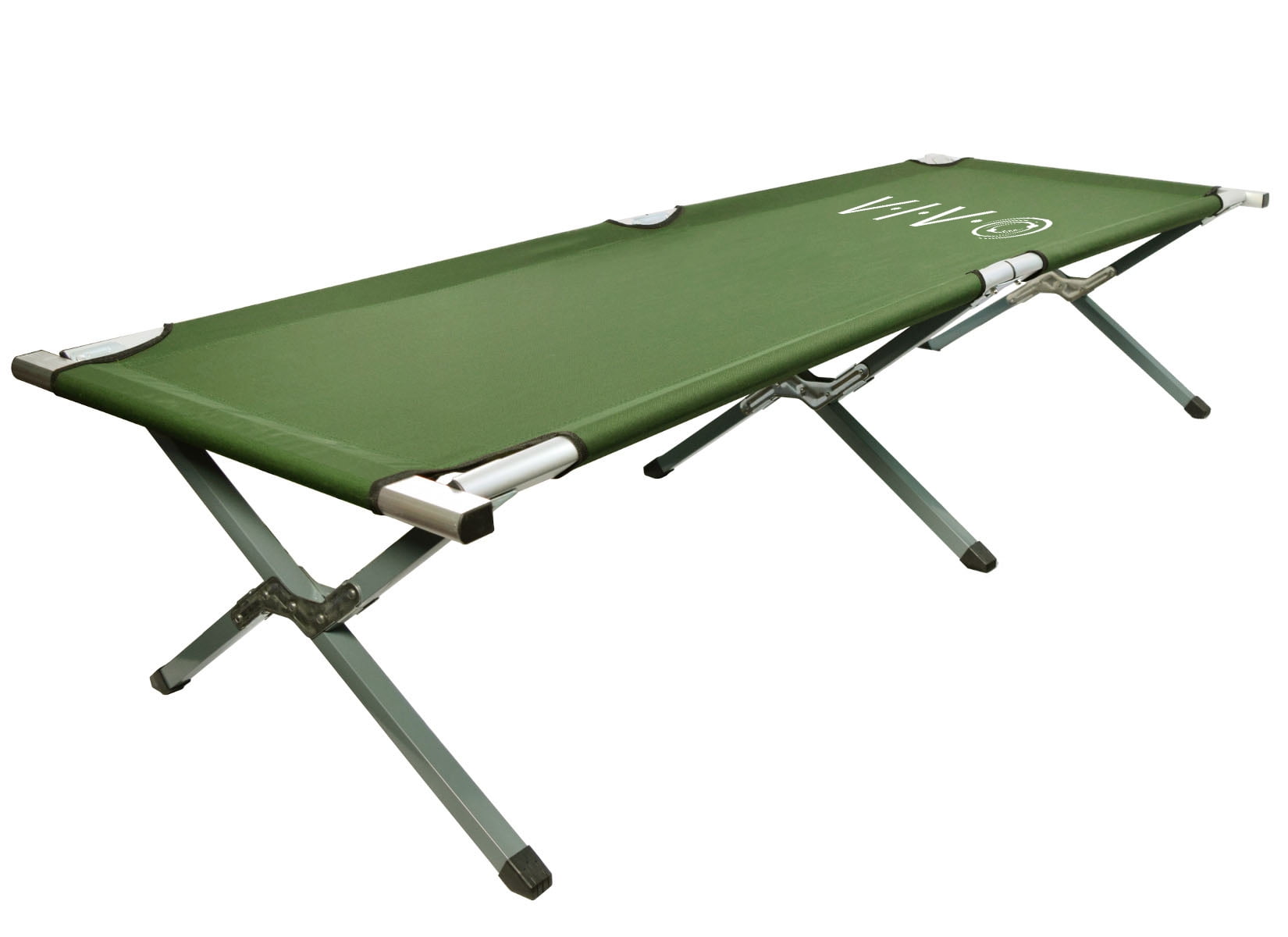 VIVO Green Camping Cot Fold Up Bed Military Style Cot Carrying Bag