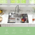 Ladcaser 32" x18" x10" Single Bowl Undermount Kitchen Sink with ...