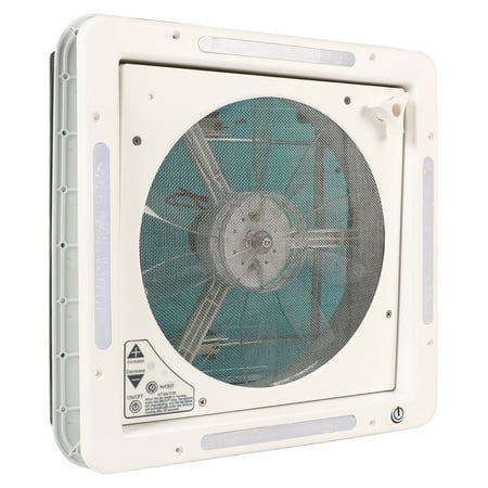 RVs Roof Vent Fan, 4 LED Light Low Noise Anti Aging Proof Motorhome ...