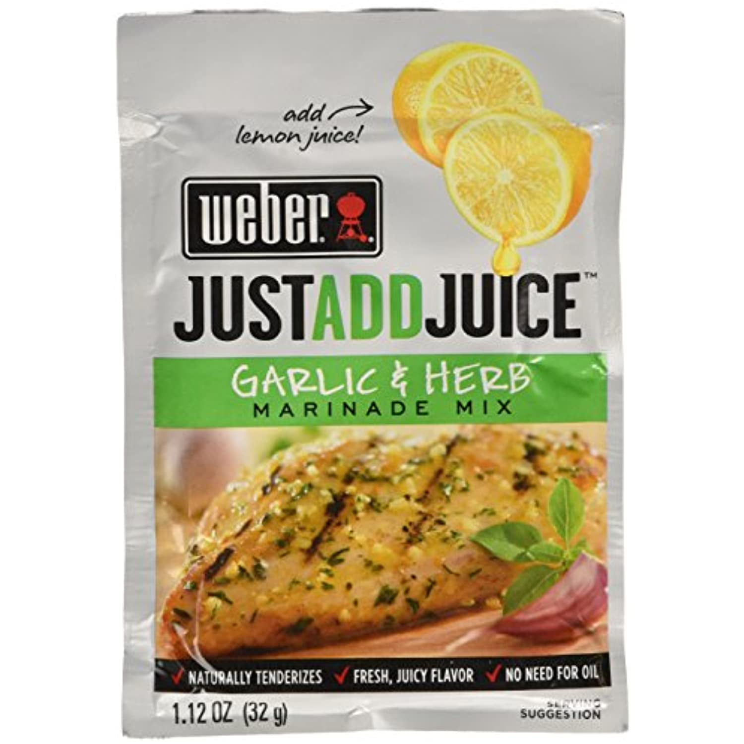 Weber Just Add Juice Garlic And Herb Marinade Mix 6 Packets - Walmart.com