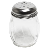 HUBERT® Cheese Shaker with Stainless Steel Perforated Top Glass 6 Ounce ...