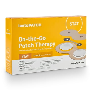 IontoPatch STAT - 6-Pack Wireless Iontophoresis Patches, 80mA-min ...