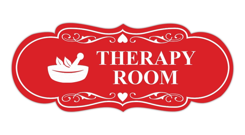 Signs ByLITA Designer Therapy Room Sign (Red) - Large - Walmart.com