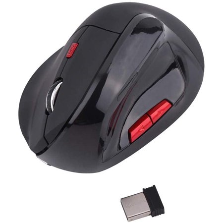 Plannu Gaming Mouse,Wireless Optical Vertical 2400DPI Gaming Mouse ...