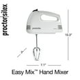 Proctor Silex Electric Easy Mix Hand Mixer, 5 Speeds, 100W, White ...