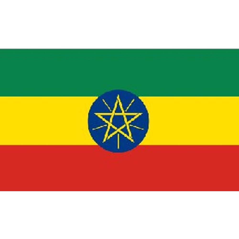 Ethiopia with Star Flag African Country Banner Ethiopian Republic ...