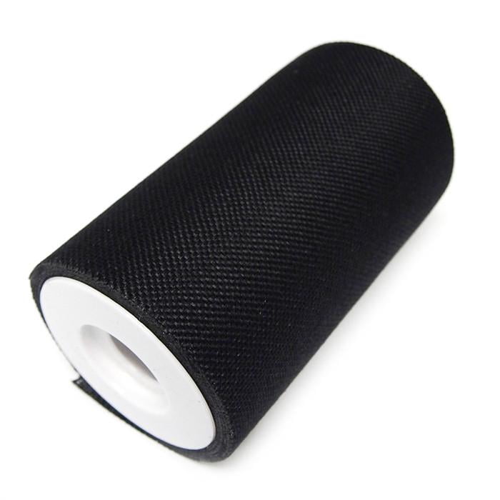 Faux Burlap Roll Frayed Edge, 6-inch, 10-yard, Black - Walmart.com