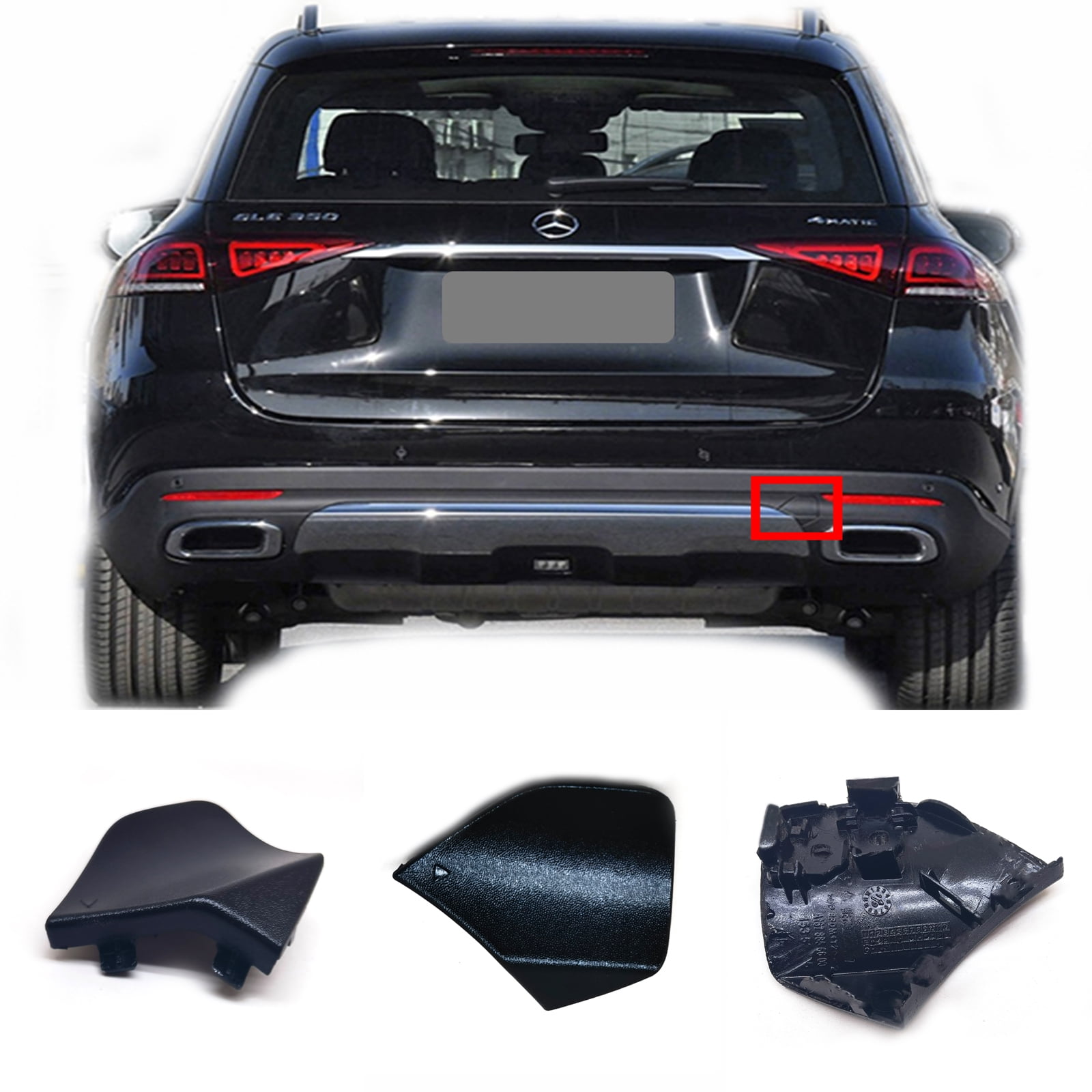 Trimla Rear Tow Cover for 20-23 Mercedes Benz GLE W167 Fit GLE300 ...