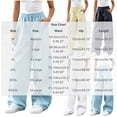 biudgviw Wide Leg Pants Woman Casual Drawstring Elastic Waist Baggy ...