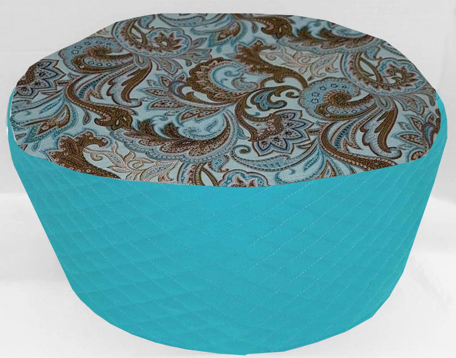 Quilted Brown & Teal Paisley Slow Cooker Cover by Penny's Needful ...