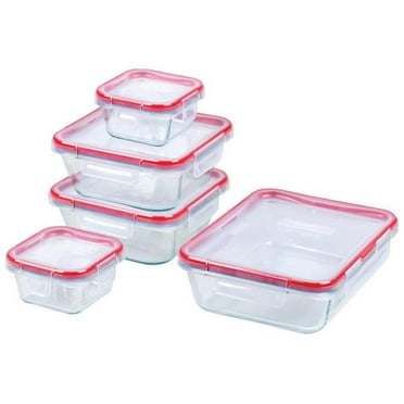 Pyrex Freshlock 10-Piece Glassware Set - Glass Storage Containers ...