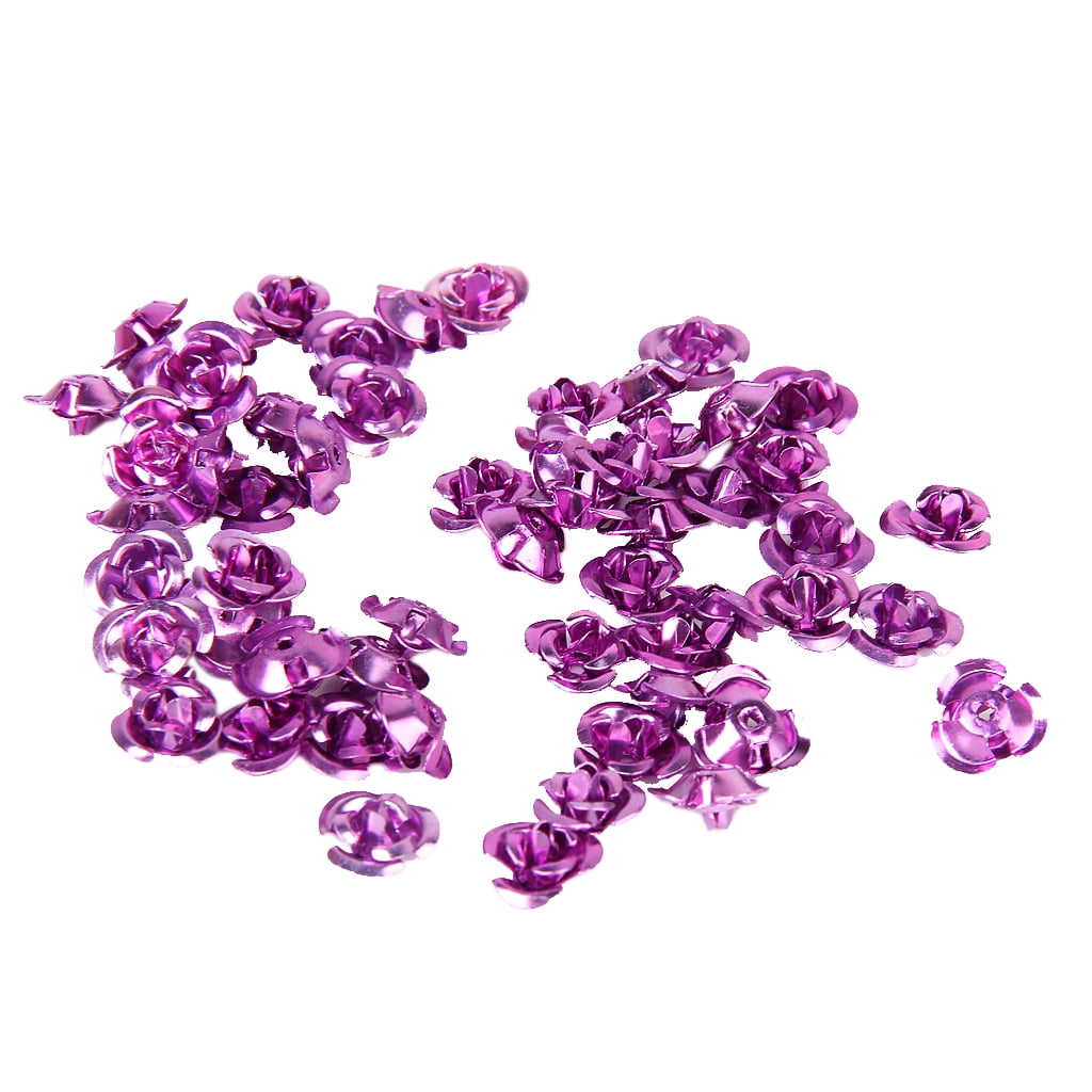 50 piezas de aluminio anodizado azul de 8 mm rosa Sunnimix Rosa de ...