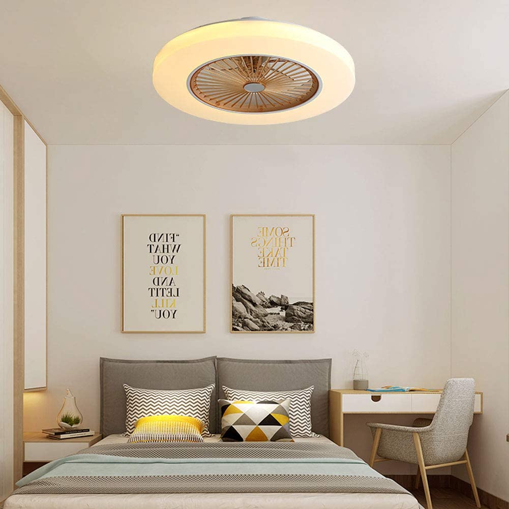 MONIPA 23 Inch Modern Acrylic Ceiling Fan with LED Light Kit Remote, 3 ...