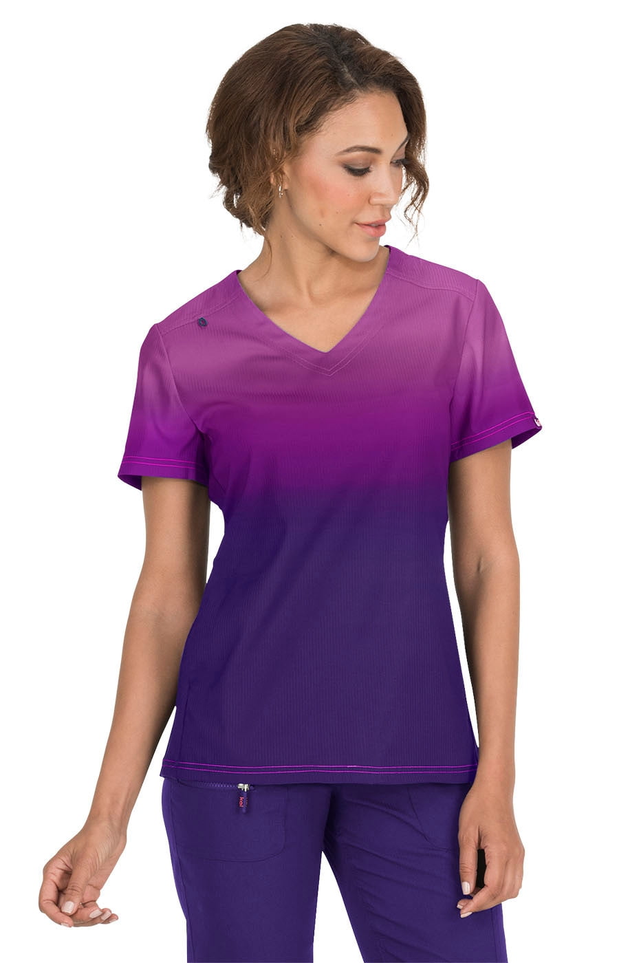 Koi Lite Women's 370 Reform Ombre Scrub Top-Mulberry/Grape-Large ...