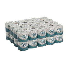 Georgia-Pacific Compact Coreless 2-Ply Recycled Fiber Toilet Paper, 19378, 1500 Sheets Per Roll ...