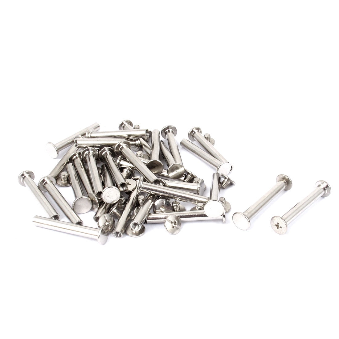 Uxcell 5x35mm Album Leather Book Nickel Plated Screw Post Binder ...