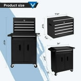 Steelite 26-Inch Tool Chest & Storage Cabinet, 5 Drawers Rolling Tool ...