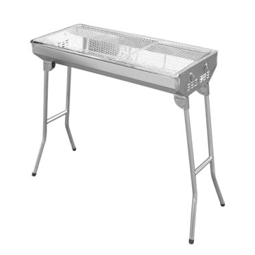 "Outsunny 28"" Large Outdoor Stainless Steel Portable Folding Charcoal BBQ Grill Set" - Walmart.com