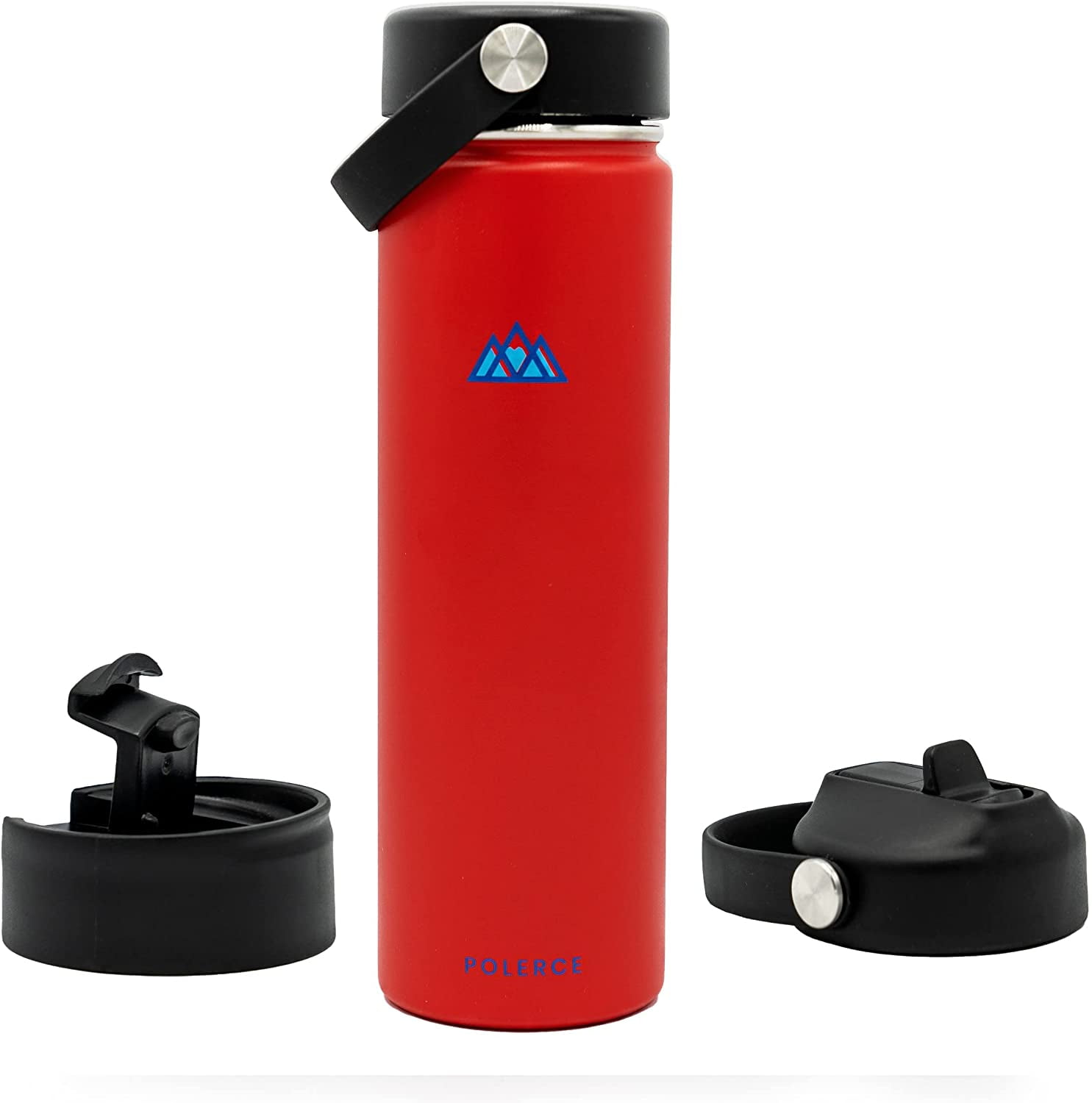 Vacuum Insulated Bottle with 3 Lids - Stainless Steel Thermally ...