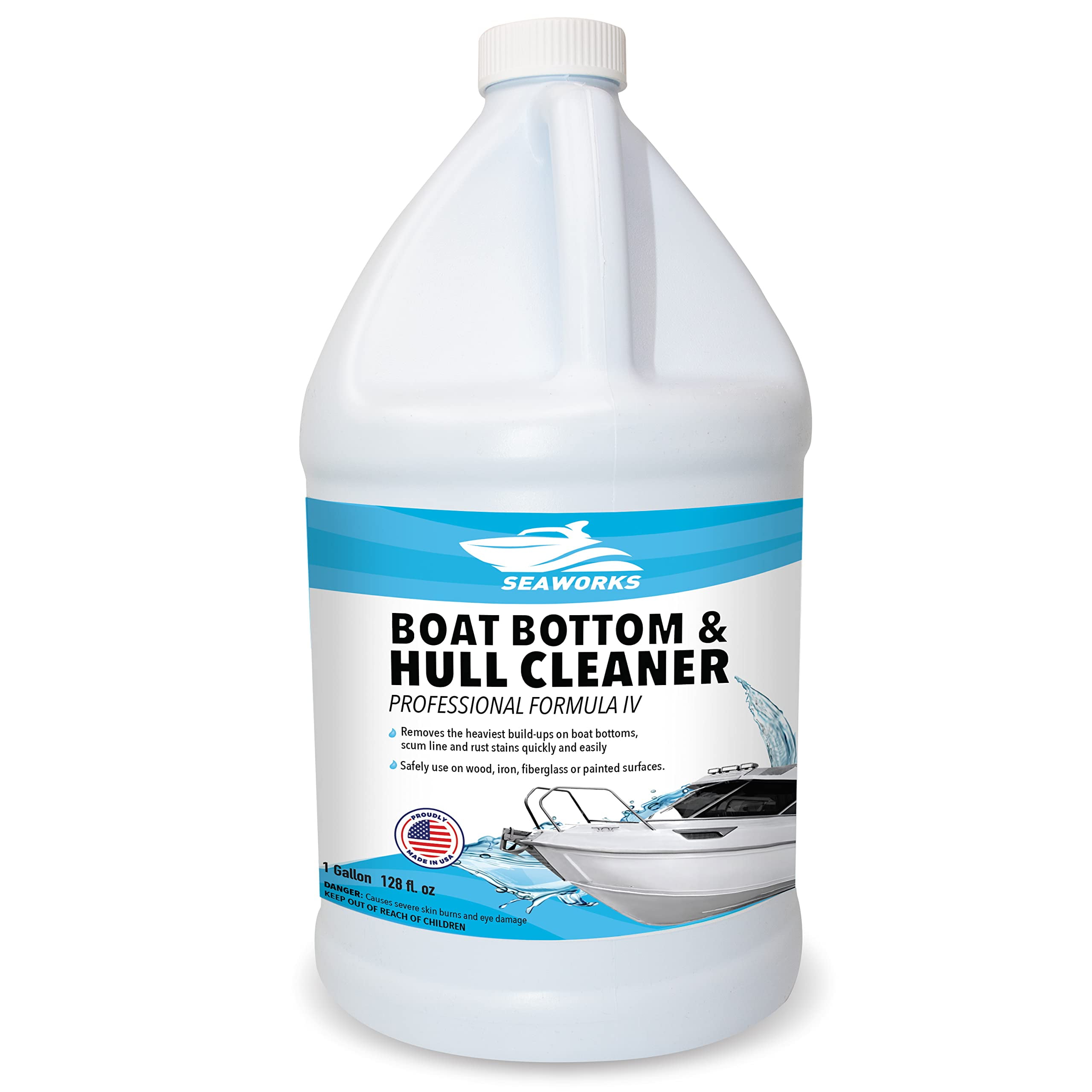 Seaworks Professional Heavy Duty Boat Bottom and Hull Cleaner - Stain ...