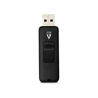 V7 High Speed 2GB USB 2.0 Flash Drive - Black, Computer Stick, Thumb ...