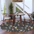 Cartoon Cute Astronauts 8FT Round Area Rugs for Living Room Lovely ...