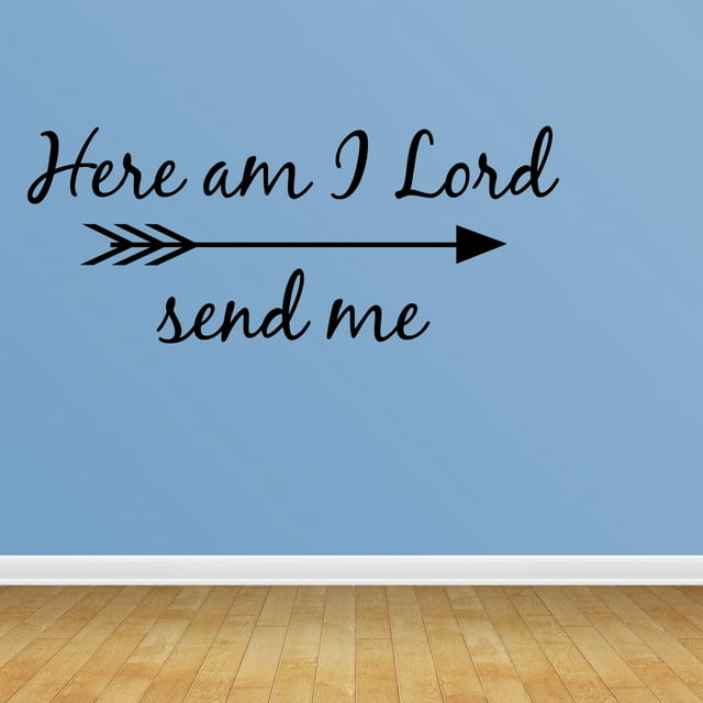 Empresal Here Am I Lord Send Me Bible Verse Scripture Decor Black 28 ...