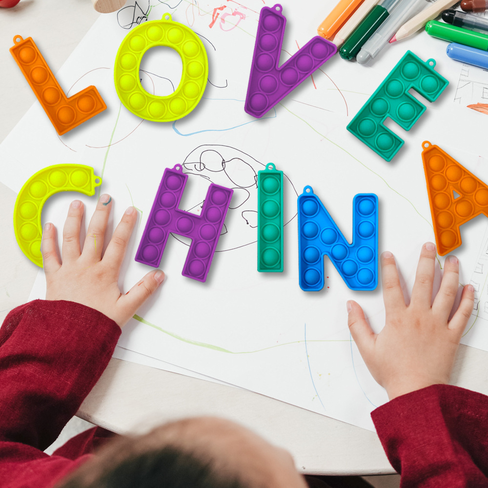 Buy World Bossmission Alphabet Set Preschool Toys Pop it fidget toys ...