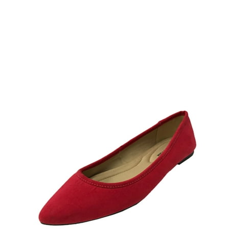 Time and Tru - Time and Tru Women's Almond Toe Flat Shoe - Walmart.com